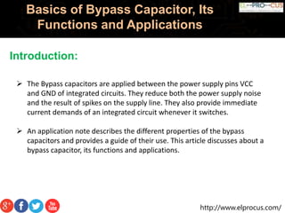 Basics of bypass capacitor, its functions and applications | PPTX