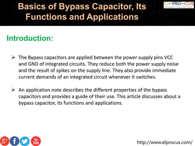 Basics Of Bypass Capacitor Its Functions And Applications Ppt Free