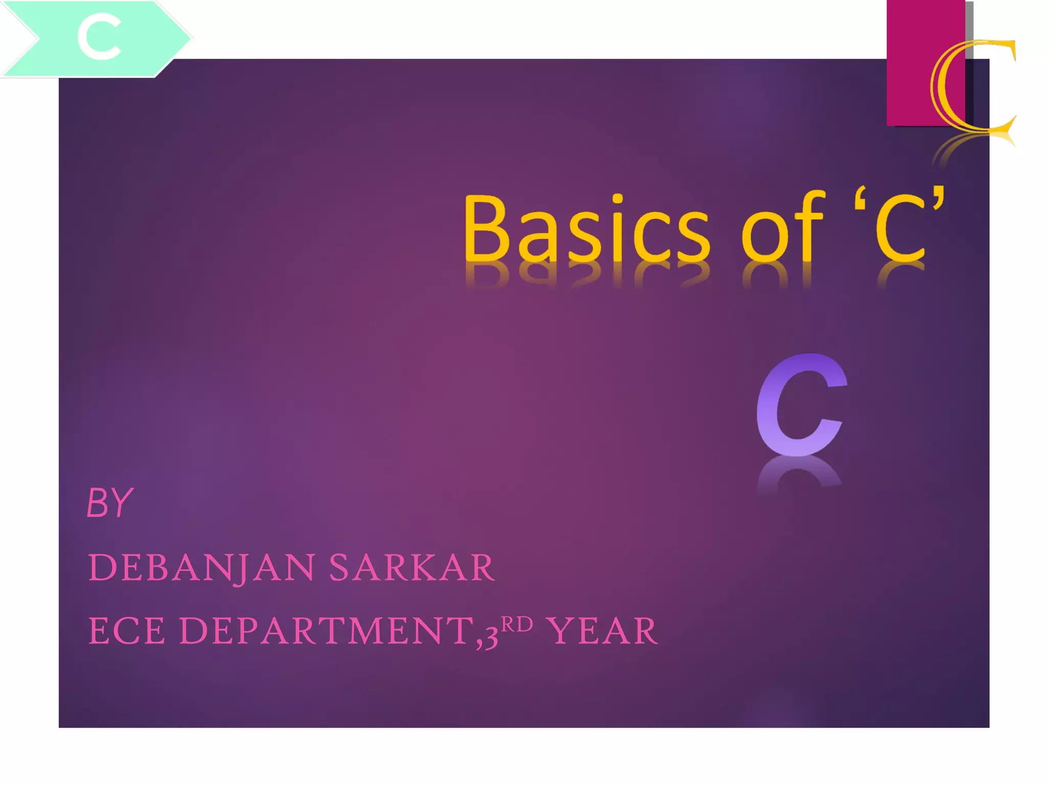 Basics of c | PPT