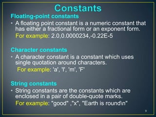 M.Florence Dayana / Basics of C Language | PPT