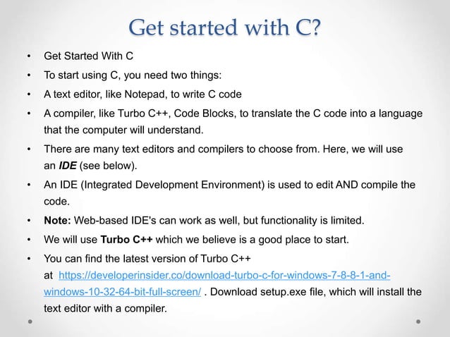 Basics of C.ppt | Programming Languages | Computing