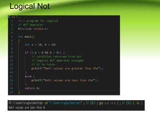 Basics of C.ppt this is basic information about the c programming language | PPT
