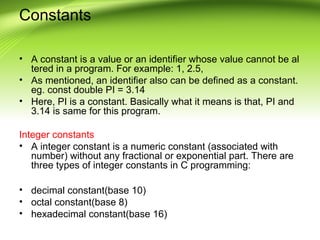 Basics of C gives about C programing and its applications | PPT