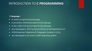 Basics of c Nisarg Patel | PPT