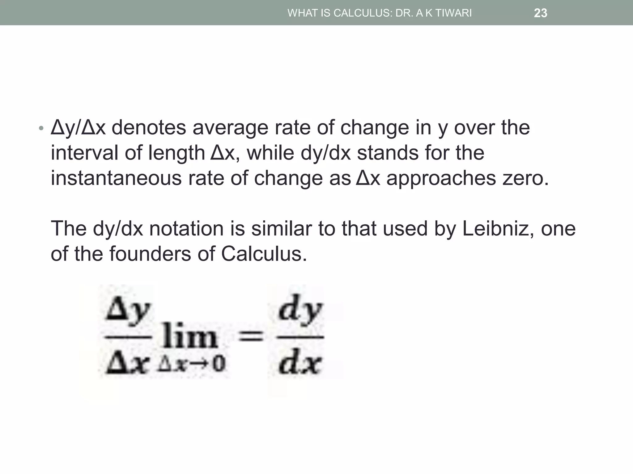 Basics of calculus | PPTX