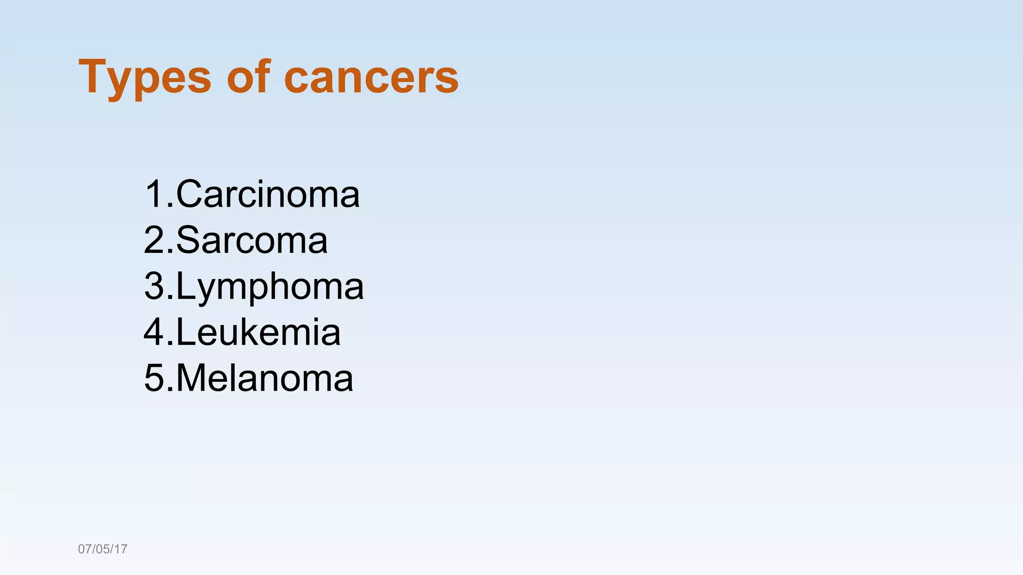 Basics of cancer and chemotherapy | PPT