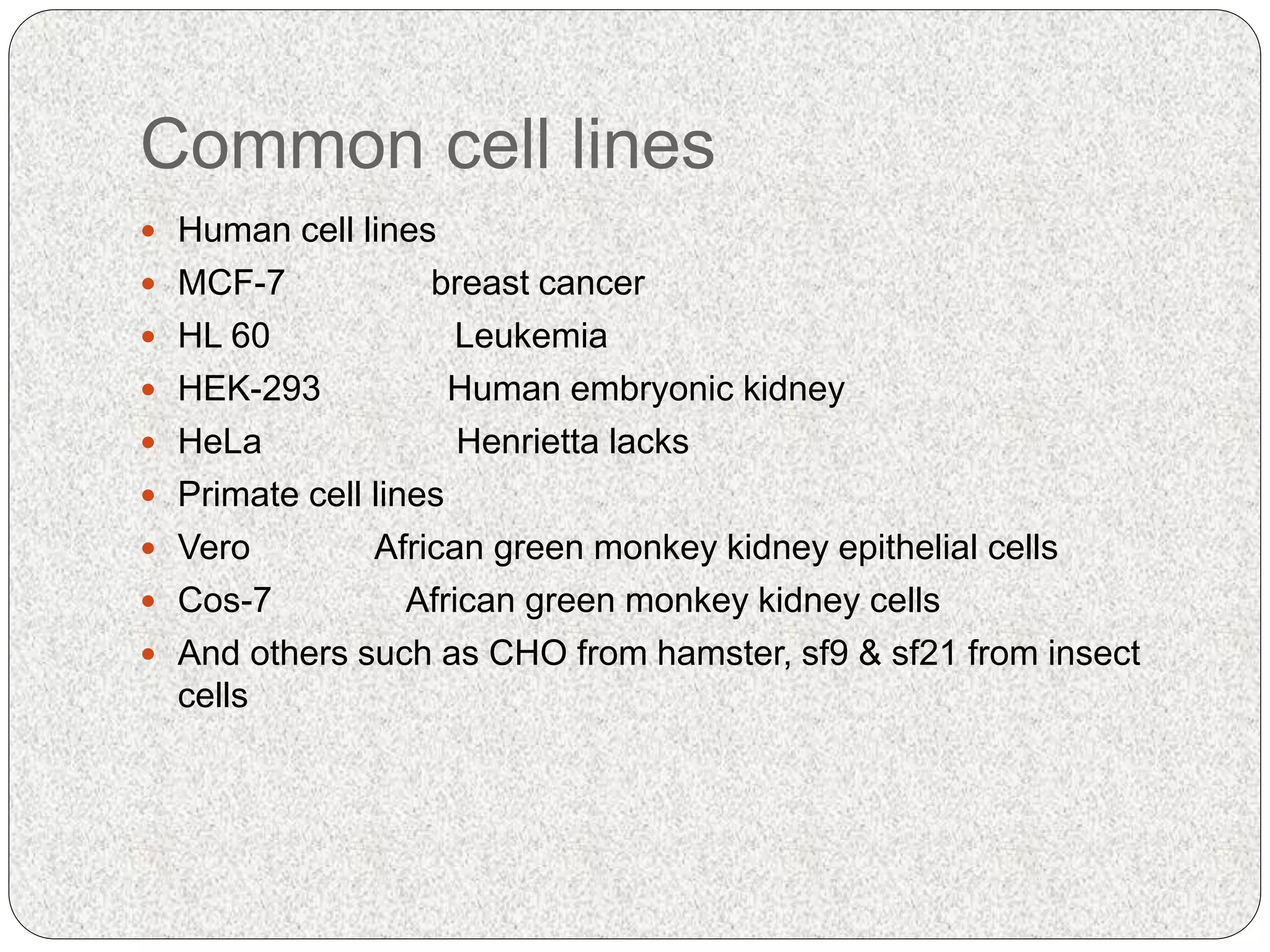 Basics of cell culture | PPT