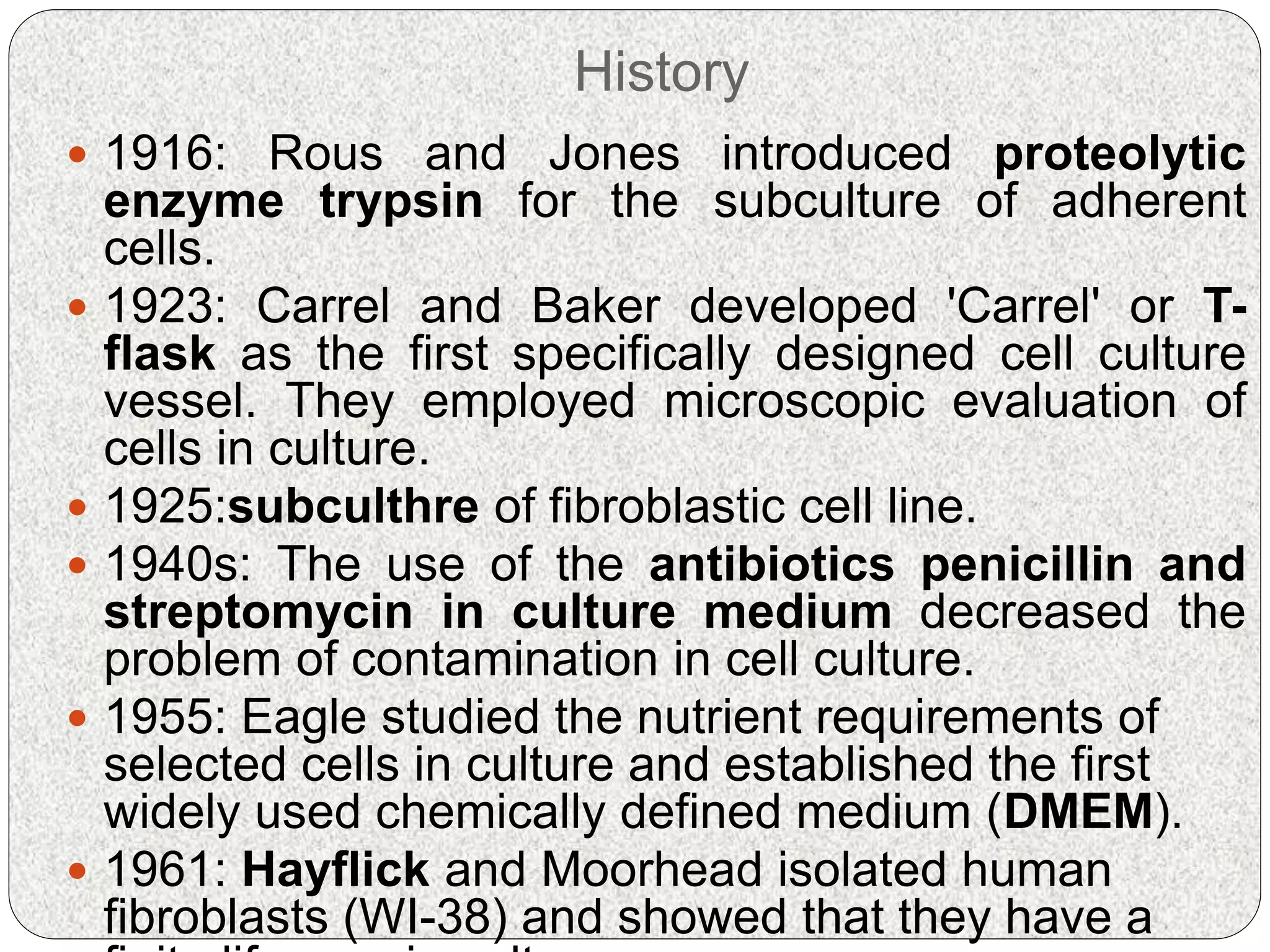 Basics of cell culture | PPT