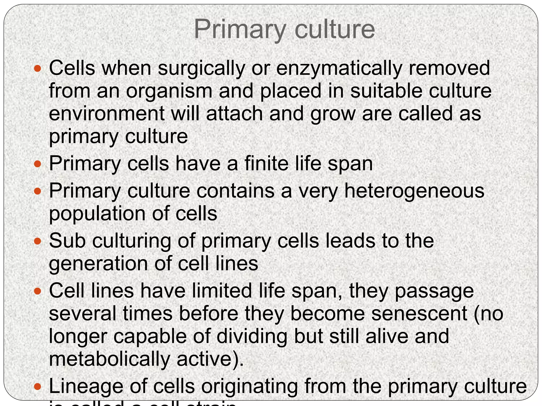 Basics of cell culture | PPT