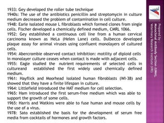 basics of mammalian cell culture, cell lines and aseptic techniques | PPTX