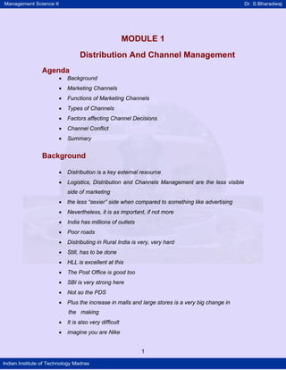 Basics Of Channel Management | PDF