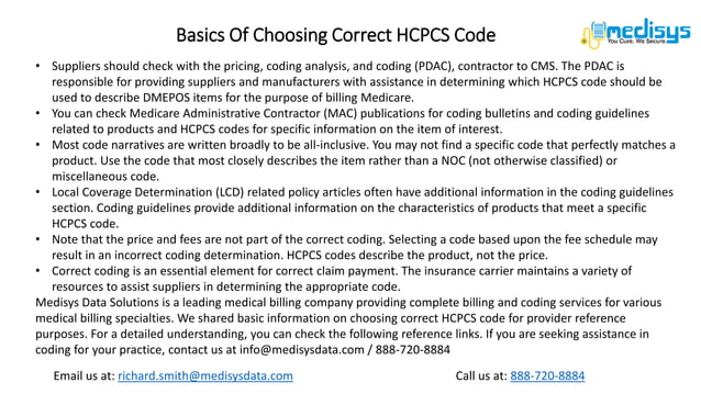 Basics Of Choosing Correct HCPCS Code.pdf