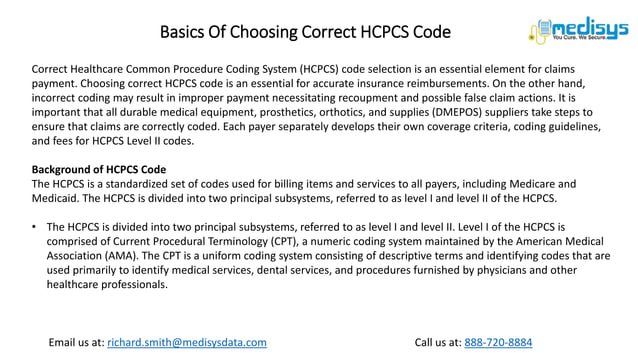 Basics Of Choosing Correct HCPCS Code.pptx