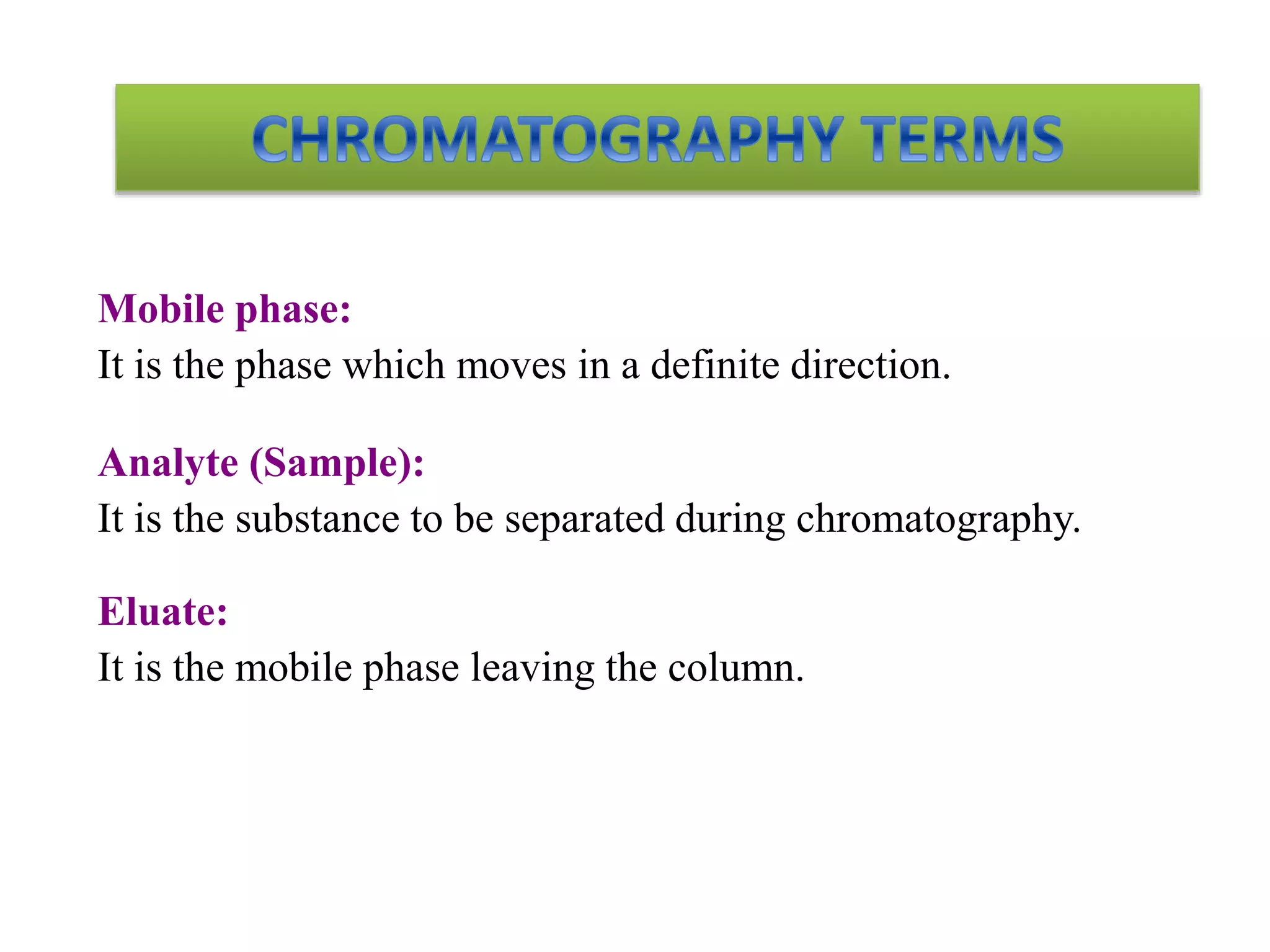 Basics of Chromatography.ppt | Chemistry | Science