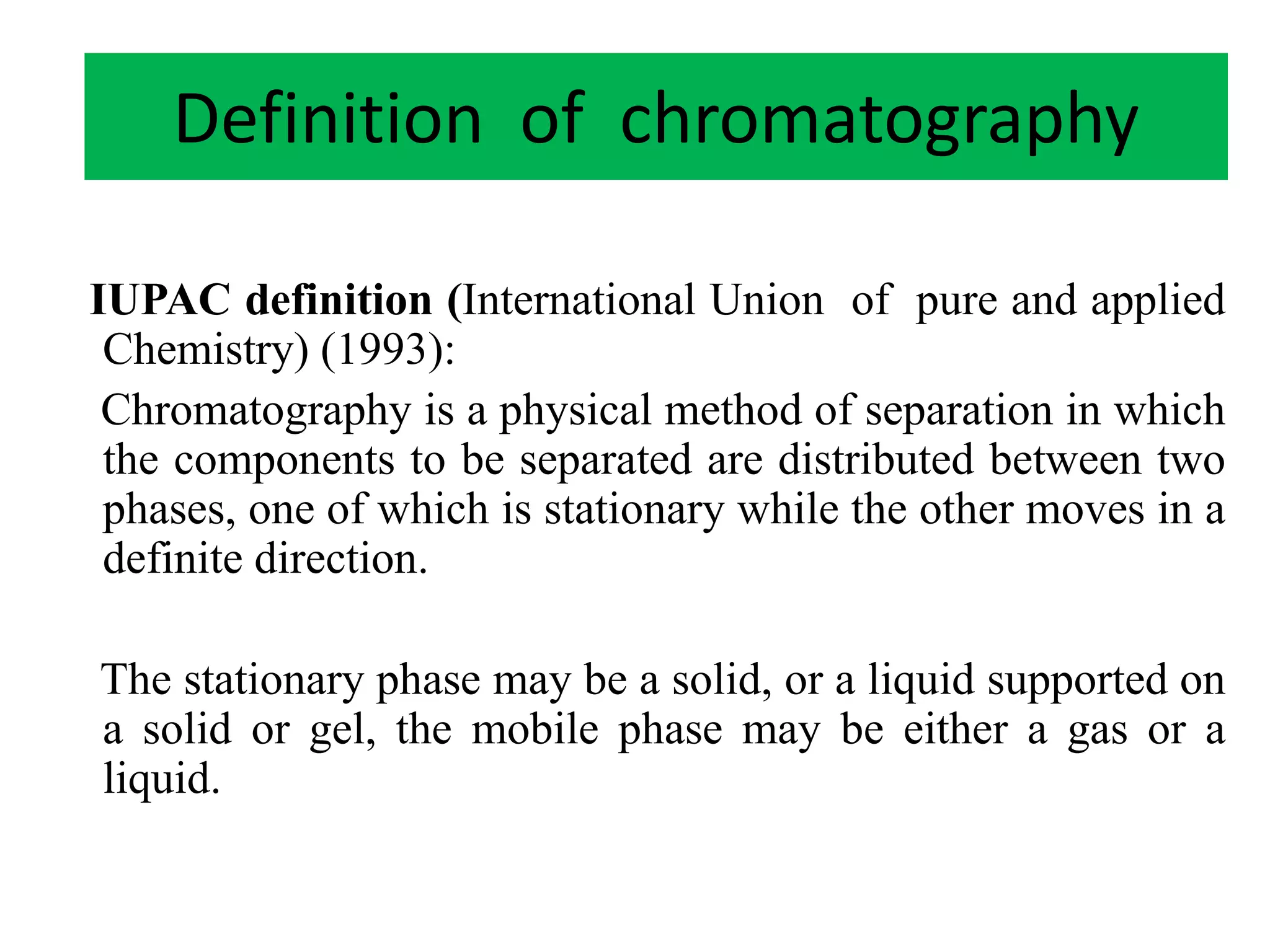 Basics of Chromatography.ppt | Chemistry | Science