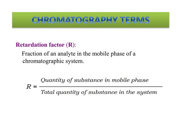 Basics of Chromatography.ppt | Chemistry | Science