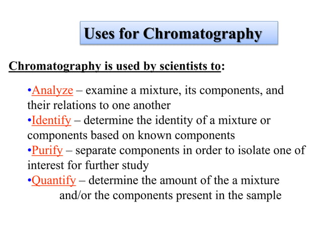 Basics Of Chromatography Ppt Chemistry Science