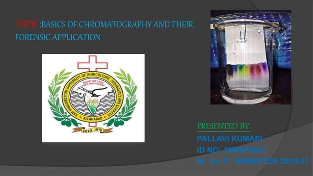 BASICS OF CHROMATOGRAPHY AND THEIR FORENSIC APPLICATION.pptx