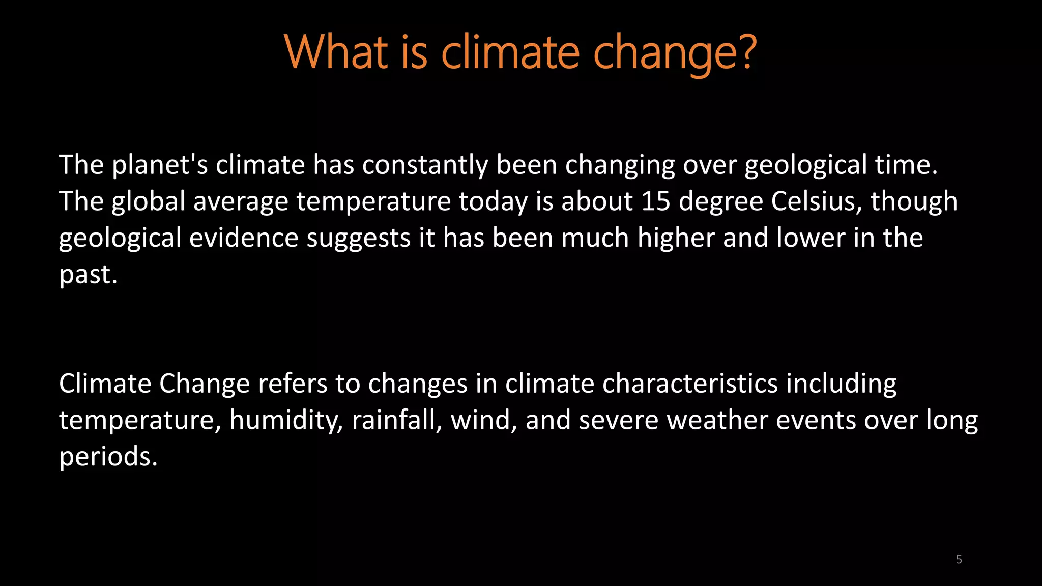 Basics of Climate Change | PPT