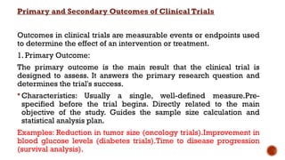 BASICS OF CLINICAL TRIALS Clinical research | PPTX