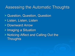 Basics of cognitive behavioral therapy | PPT