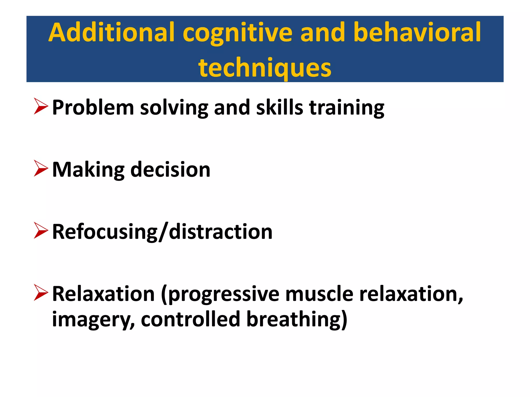 Basics of cognitive behavior therapy | PPTX