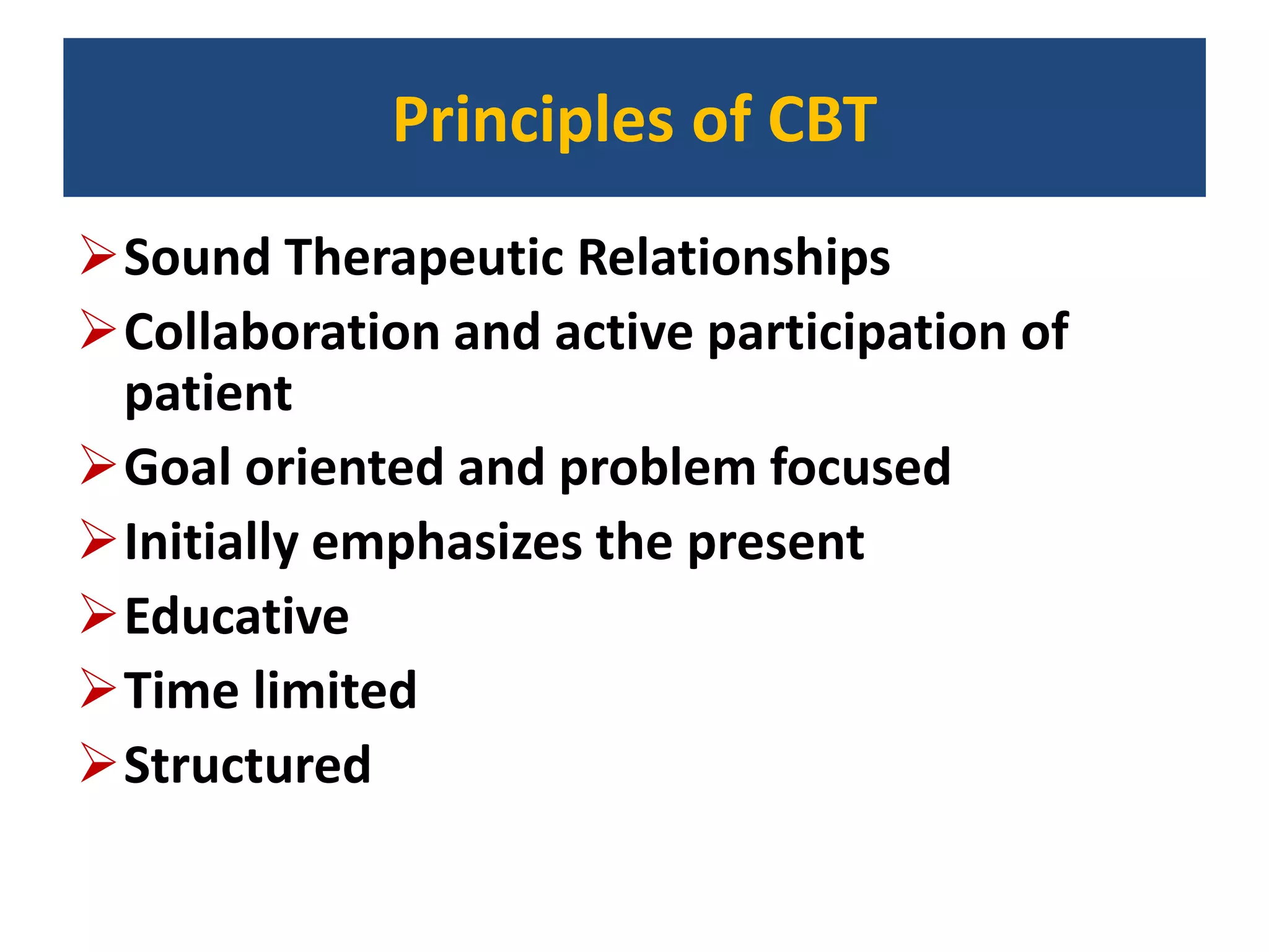 Basics of cognitive behavior therapy | PPTX