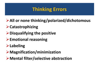 Basics of cognitive behavior therapy | PPTX
