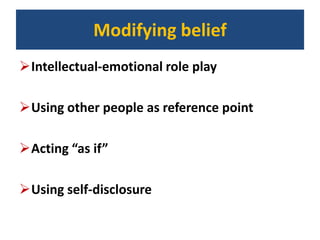 Basics of cognitive behavior therapy | PPTX