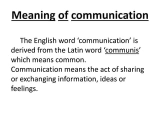 Basics of communication | PDF