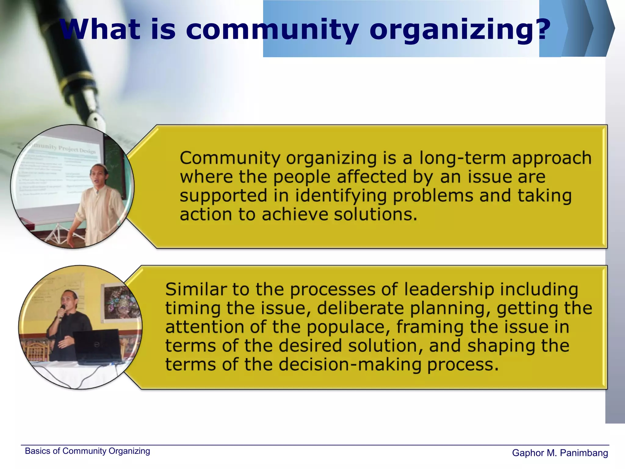 Basics of Community Organizing | PPT
