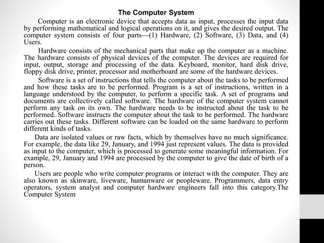 Basics of computer | PPT