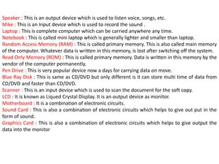 Basics of computer | PPTX