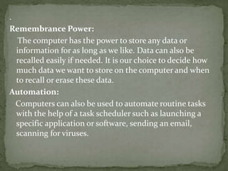 Basics of computer | PPTX