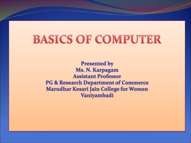 Basics of Computer.ppt
