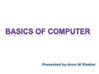 Basics of computer arun | PPT