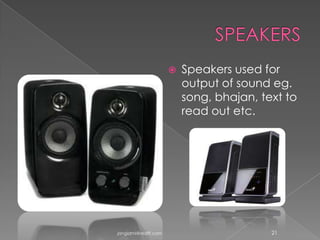 Basics of Computer Hardwares.. JANGID ML | PPT