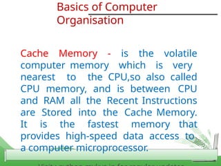 basics of computer organization1.pptx A computer is an electronic ...