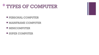 Basics of computers | PPT