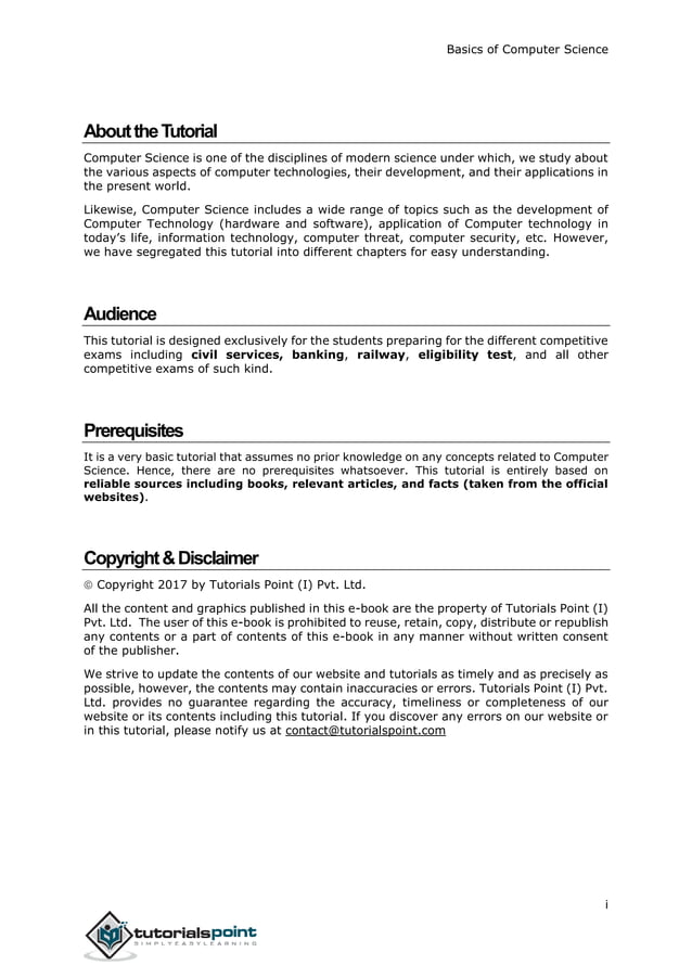 Basics of computer_science_tutorial | PDF