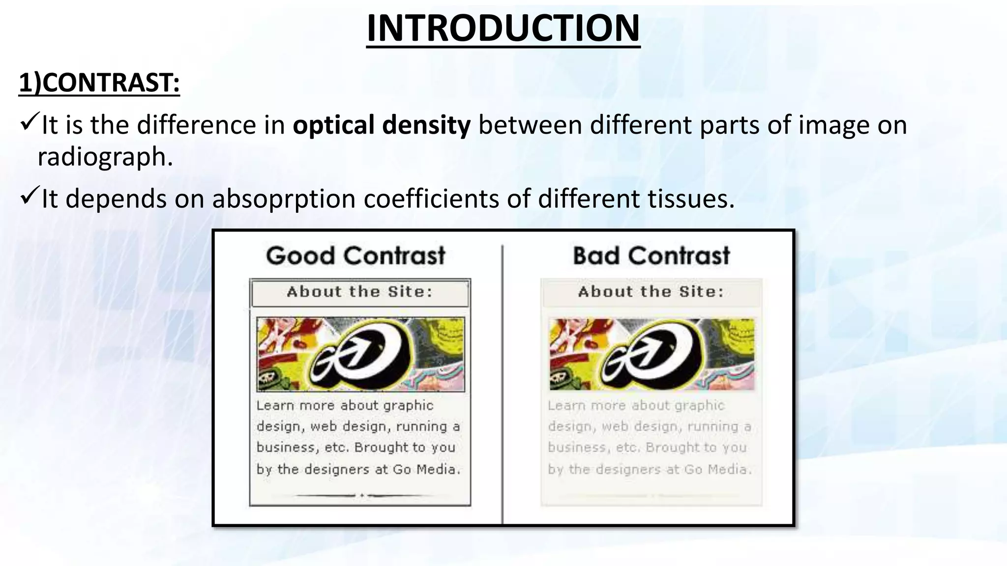 Basics of contrast media | PPTX