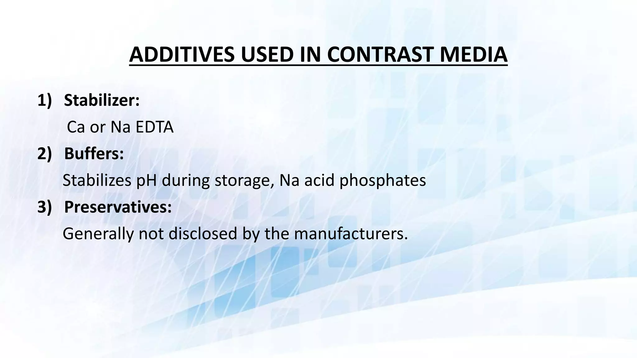 Basics of contrast media | PPTX