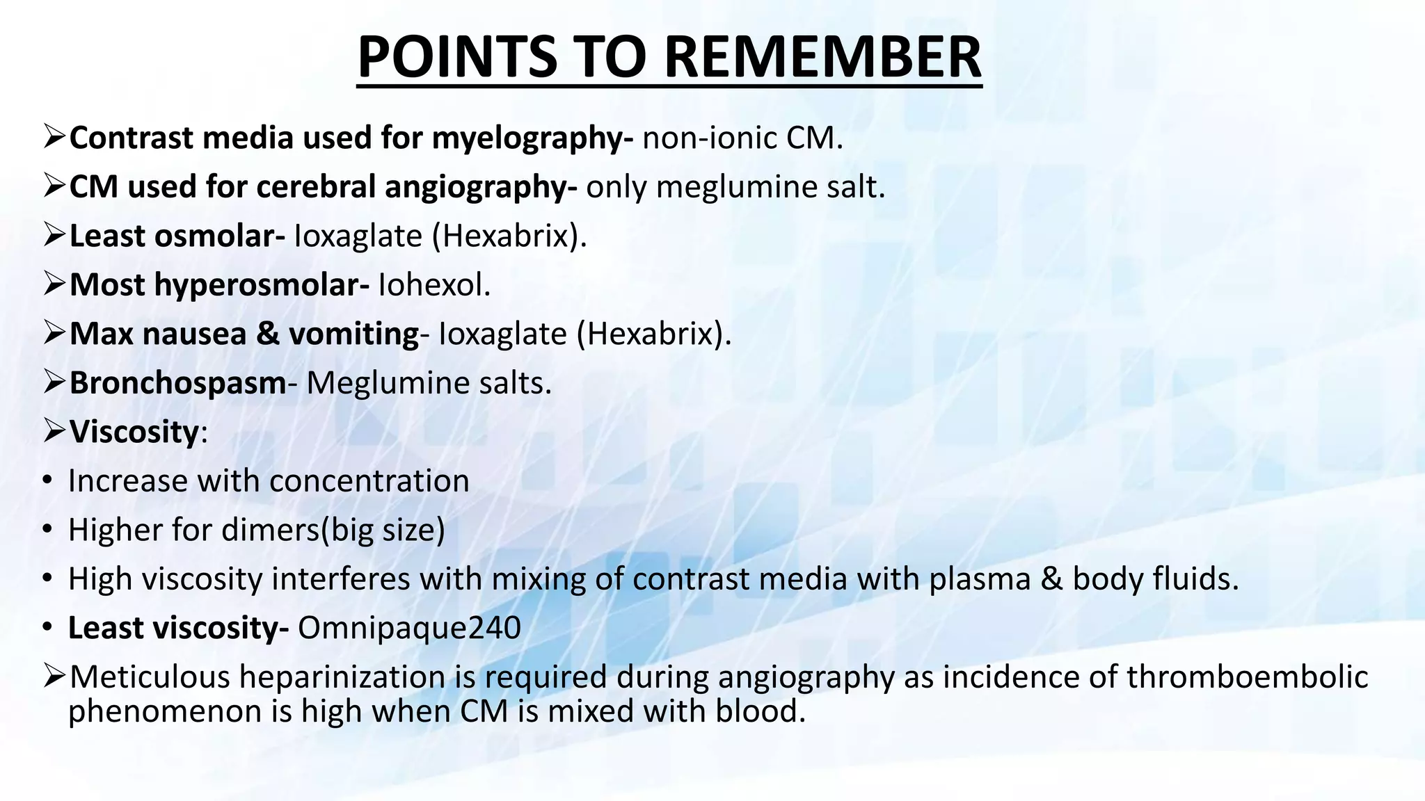 Basics of contrast media | PPTX
