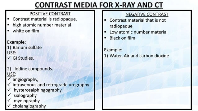 Basics of contrast media | PPTX | Digestive Disorders | Diseases and Conditions