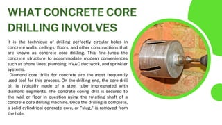 Basics of Concrete Core Drilling | Presentation | PDF