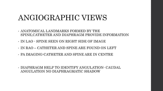 Basics of coronary artery anatomy and angiographic views | PPTX