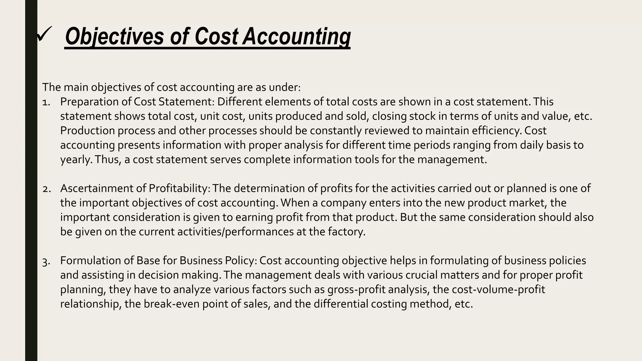 Basics of cost accounting | PPTX
