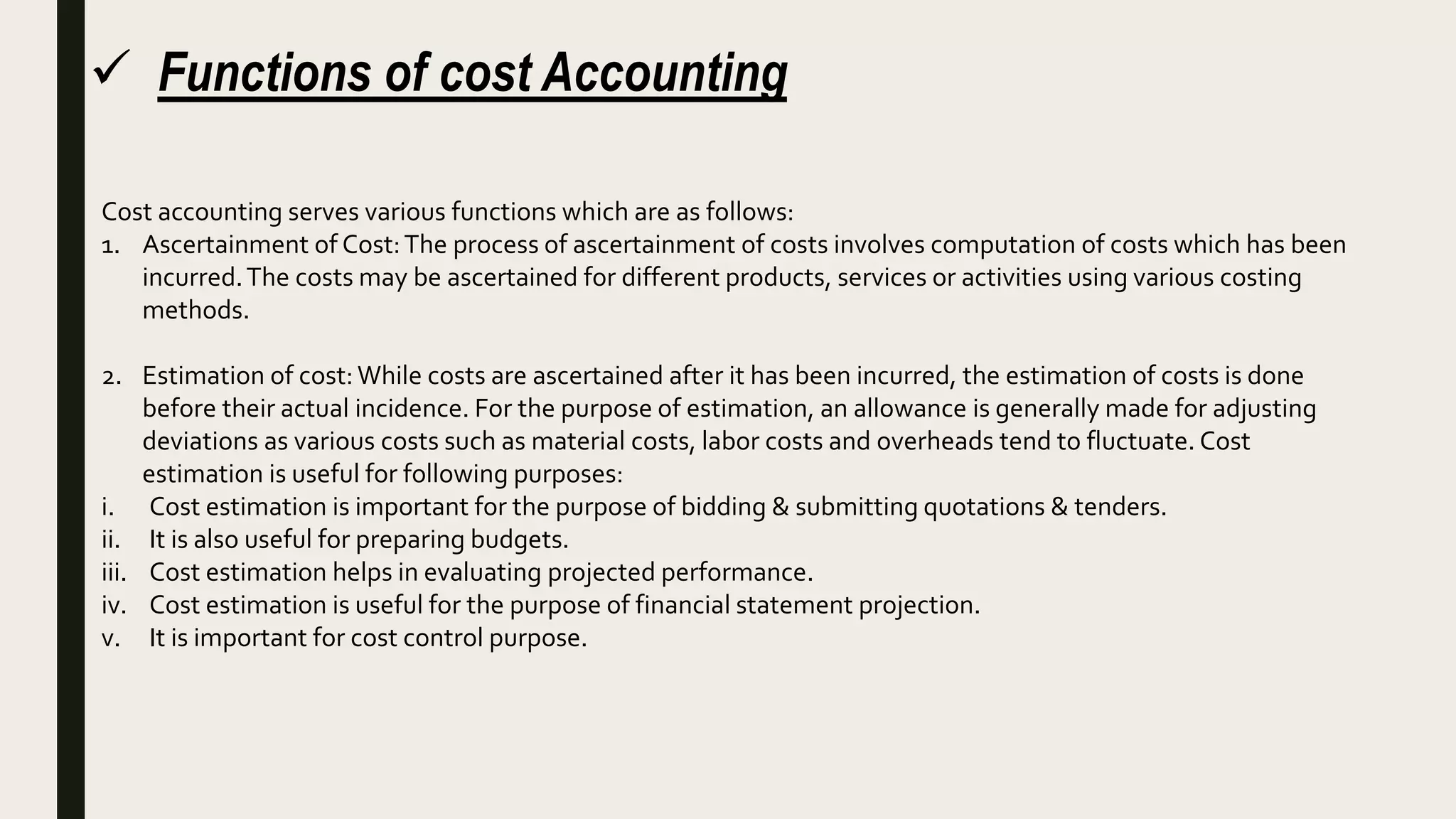 Basics of cost accounting | PPTX