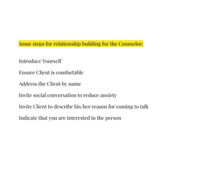Basics of counselling | PPT