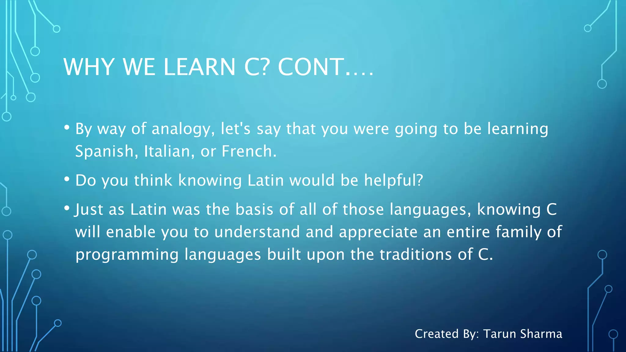 Introduction Of C Programming Pptx Programming Languages Computing